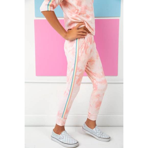 Little Mass | Bottoms | New Little Mass Rainbow Tape Pants In Pink ...